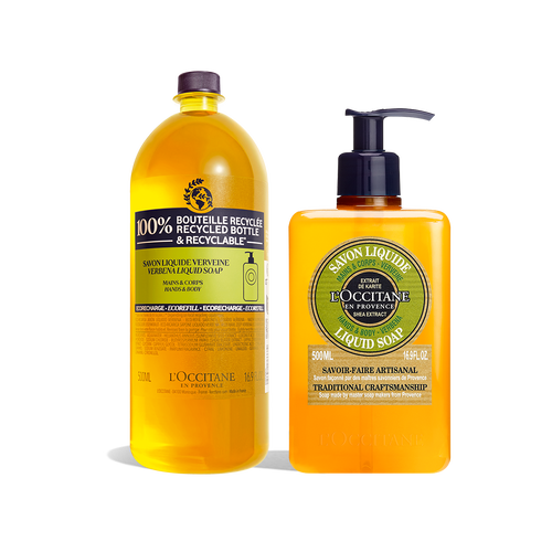 Shea Verbena Hand Soap Jumbo Duo | L'Occitane en Provence